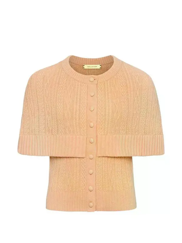 Hellessy Caspian Cable-knit Layered-effect Cardigan