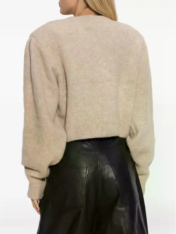 ROTATE BY BIRGER CHRISTENSEN Knit Flower Cardigan Beige