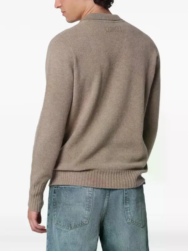 DRUMOHR Long-sleeve Knitted Polo Shirt