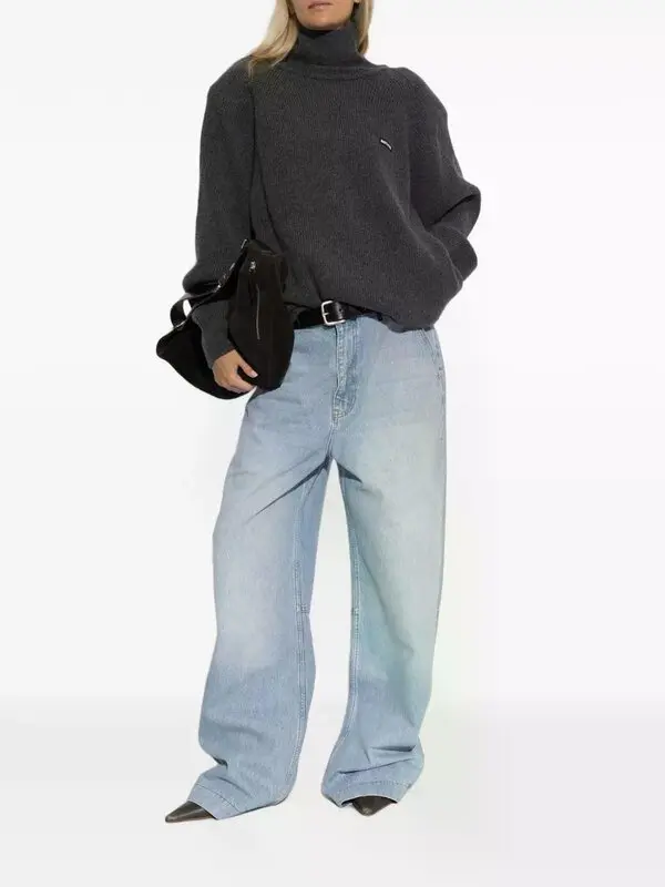 ROTATE BY BIRGER CHRISTENSEN Knit Highneck Jumper - Grey