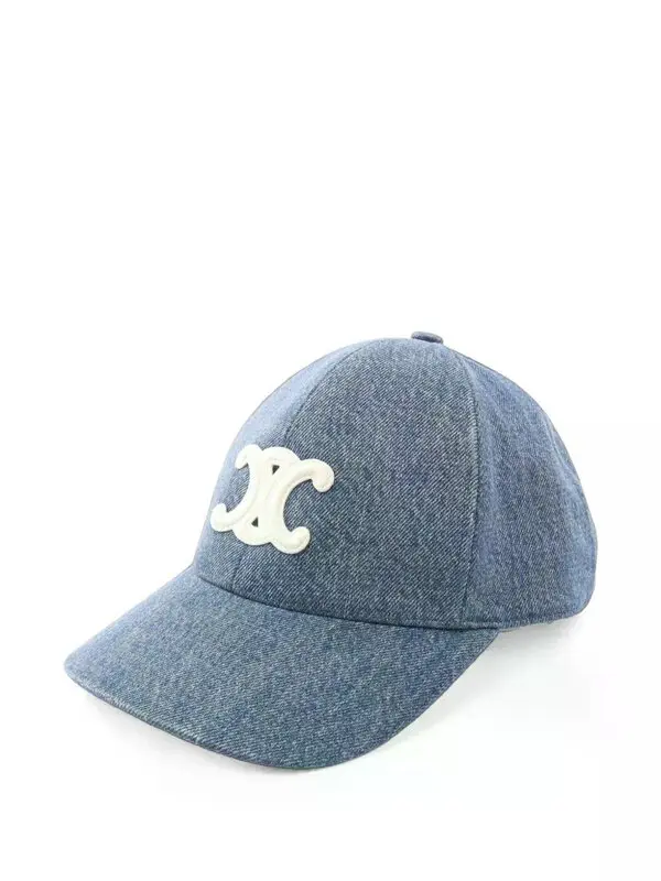 Celine 2010s Triomphe Baseball Cap - Blue