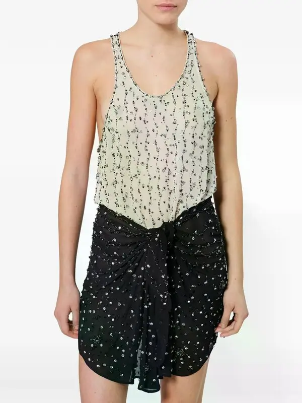 Isabel Marant Étoile Milea Sequin-embellished Knotted Mini Dress