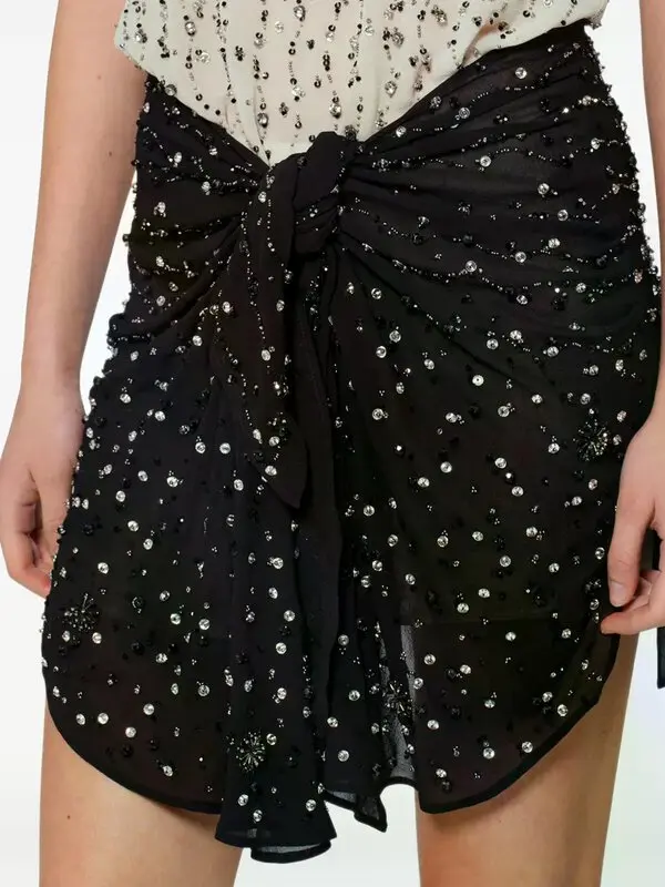 Isabel Marant Étoile Milea Sequin-embellished Knotted Mini Dress