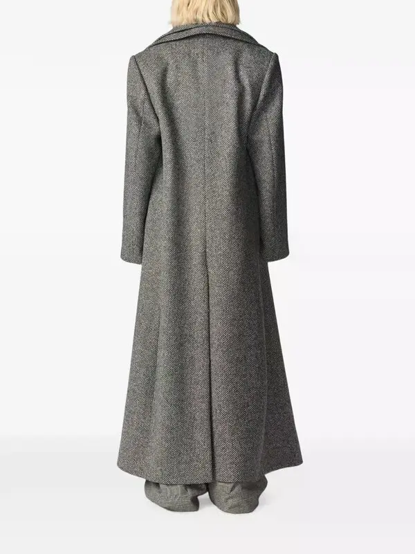 Monse Double-collar Herringbone Coat