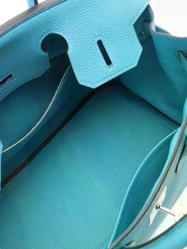 Hermès Birkin 30 Togo Leather Tote Bag - Blue
