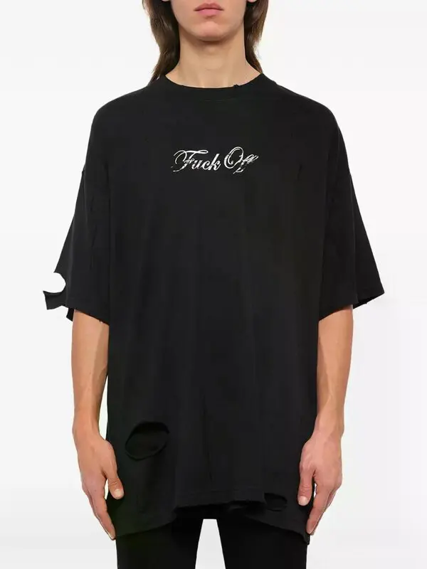 MASTERMIND WORLD Distressed Skull-print T-shirt