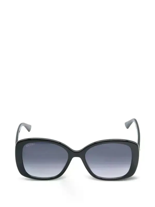 Gucci 2020s Interlocking G Square Frame Sunglasses - Black