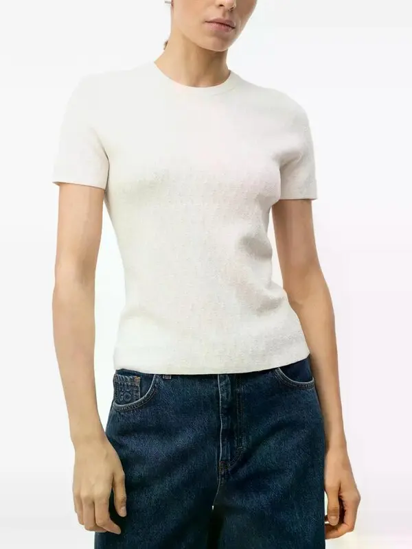 Hugo Ribbed Short-sleeve Sweater - Neutrals
