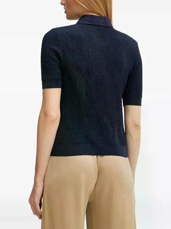 MORGAN Short-sleeve Collared Cardigan
