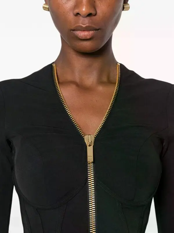 Elisabetta Franchi Zip-up Corset-style Jacket