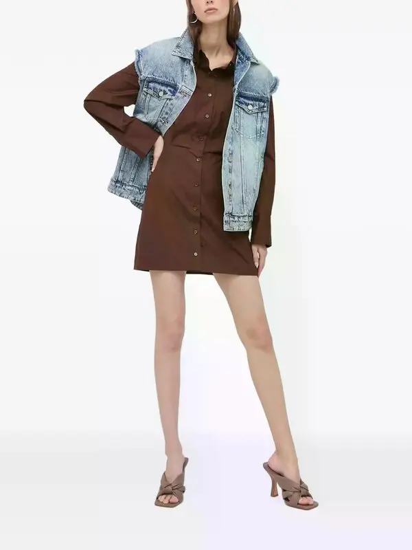 Miss Sixty Long-sleeve Mini Shirt Dress