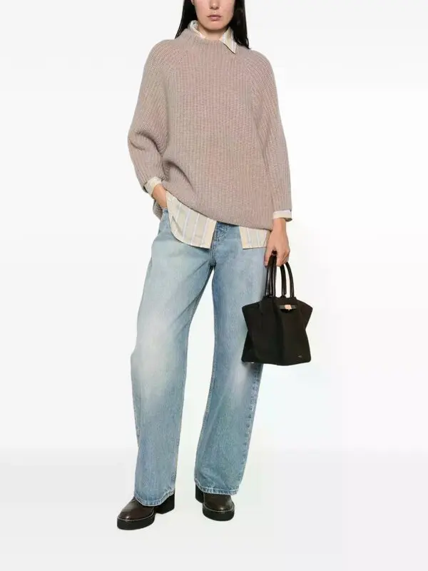 EMERSON RENALDI Ribbed Knit Raglan Sleeve Sweater