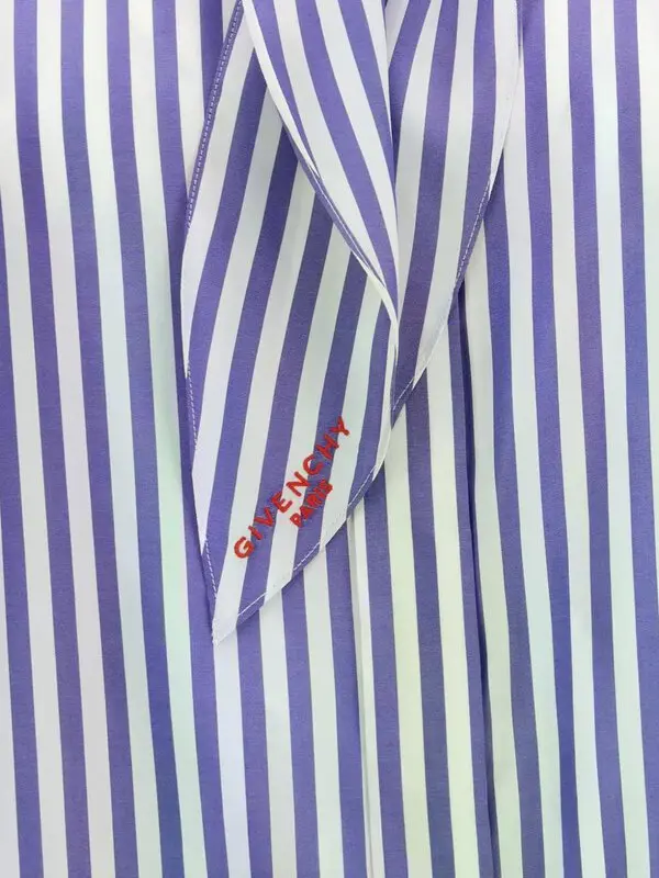 Givenchy Cocoon Striped Pussy-bow Shirt