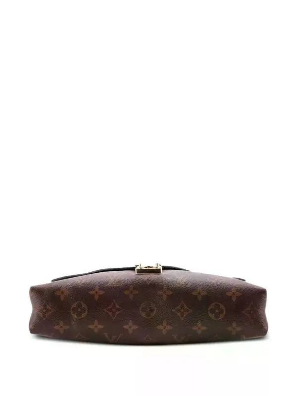 LOUIS VUITTON Pallas Chain Monogram Canvas And Calfskin Shoulder Bag - Black