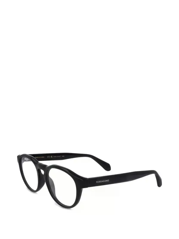 FERRAGAMO Round Frame Glasses - Black