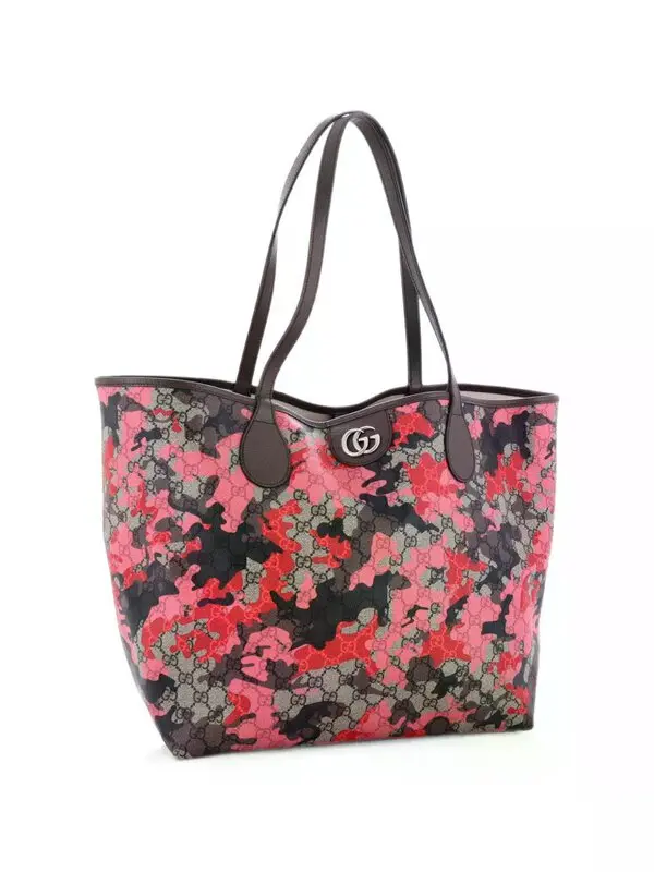 Gucci Gg Camouflage Coated Canvas Large Tote Bag