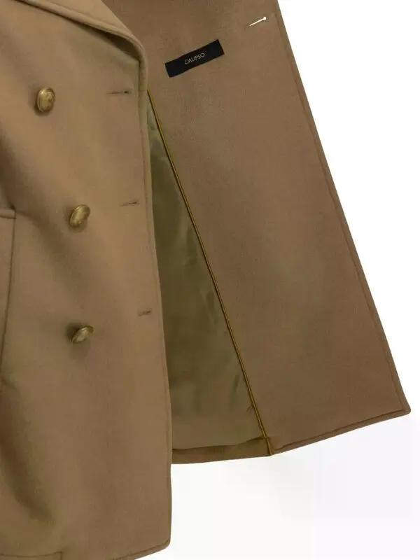SEALUP Double-breasted Camel Hair Coat