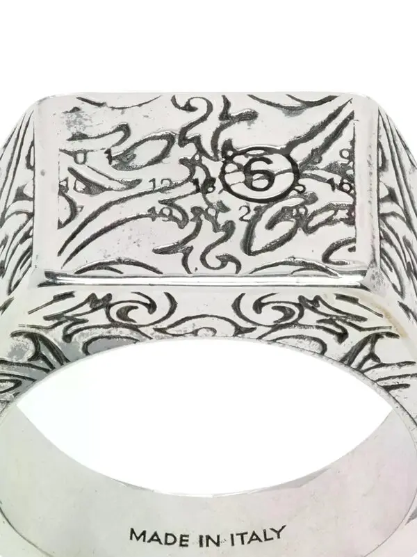 MAISON MARGIELA Eroded Floral-engraved Ring