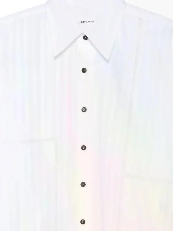 CORDERA Lace-trimmed Button-down Shirt