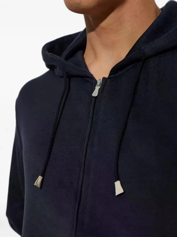 Eleventy Zip-up Drawstring Hoodie