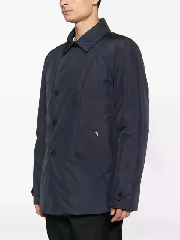 Add Button-up Logo-patch Coat
