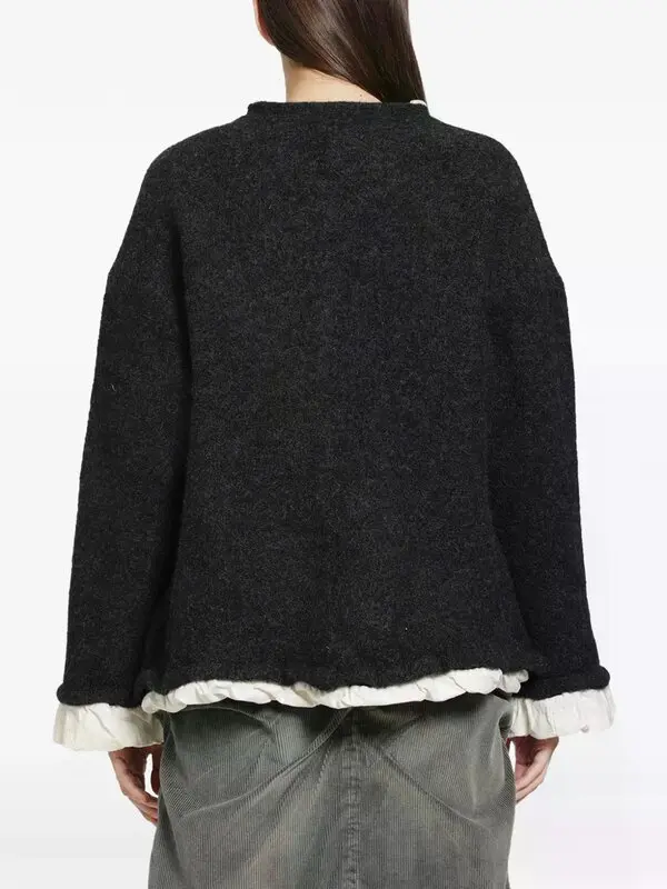 PILLINGS Ruffle-trim Wool Jacket