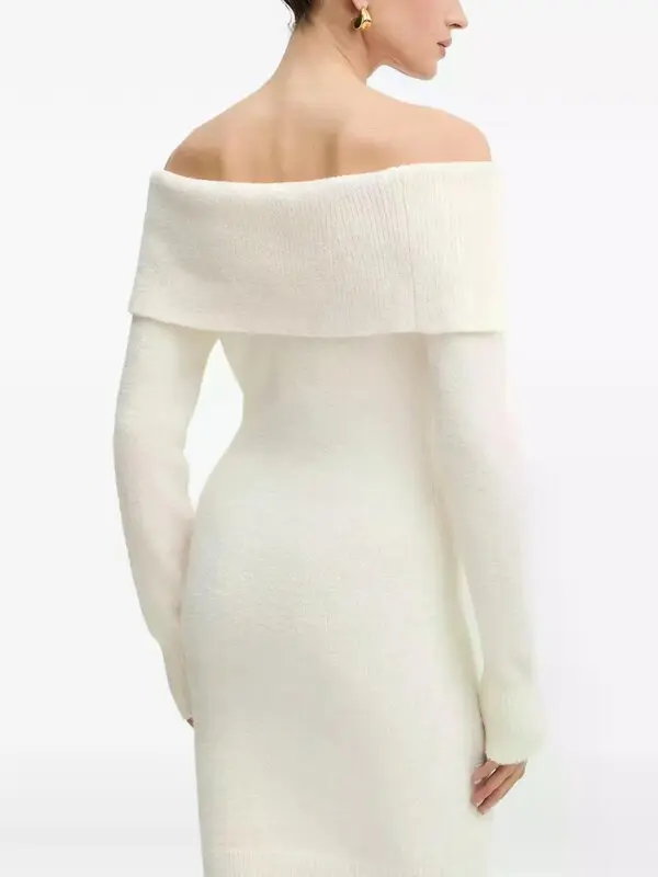 MORGAN Off-shoulder Button-detail Mini Dress