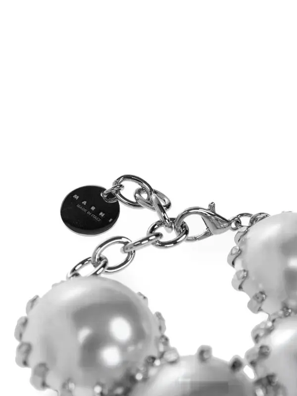 Marni Pearl-embellished Chain-link Bracelet