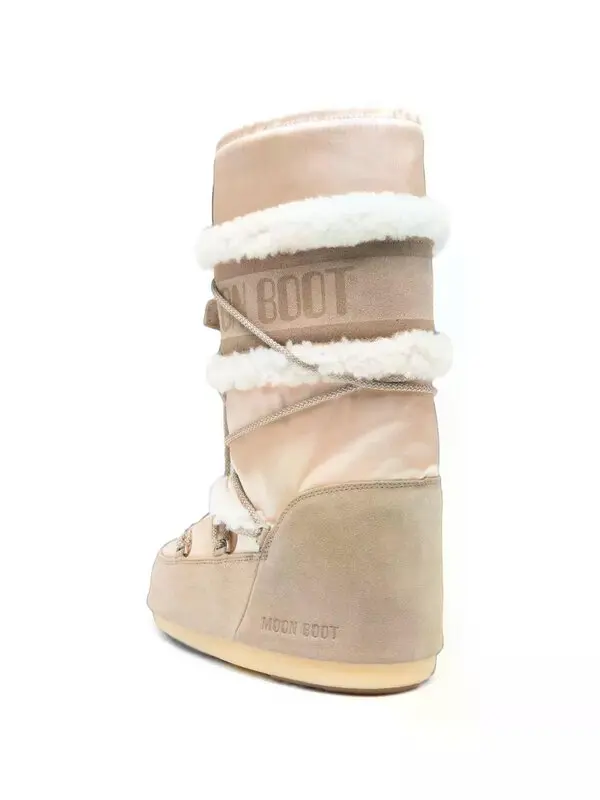 Moon Boot Suede-trim Faux-shearling Boots