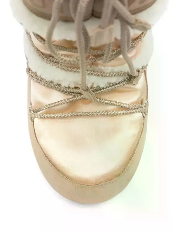 Moon Boot Suede-trim Faux-shearling Boots