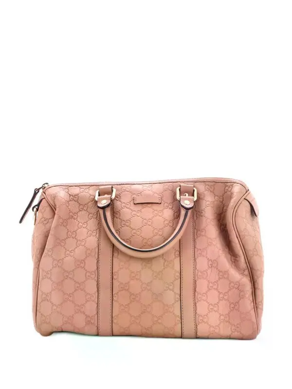Gucci Joy Boston Bag Ssima Leather Medium Handbag