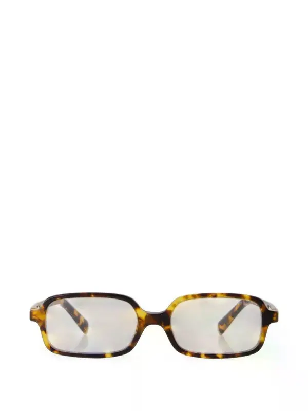 Miu Miu Tortoiseshell-effect Rectangle-frame Sunglasses