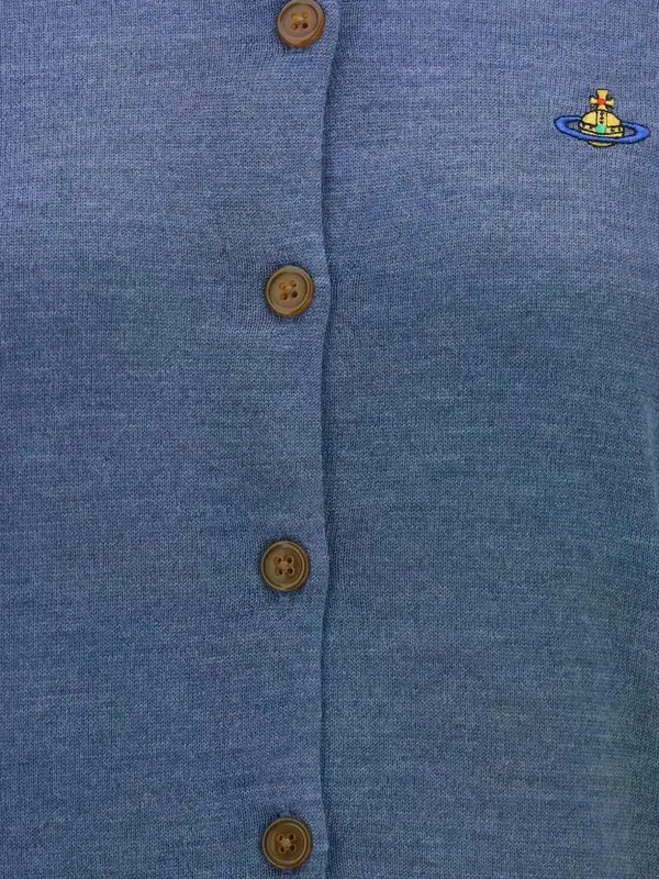 VIVIENNE WESTWOOD Orb Embroidered Cardigan - Blue