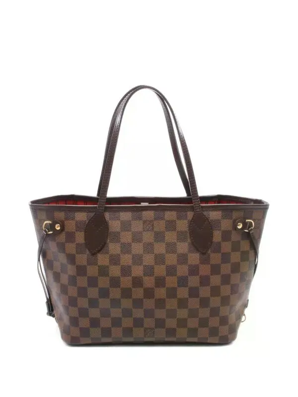 LOUIS VUITTON Neverfull Pm Damier Ebene Tote Bag - Brown