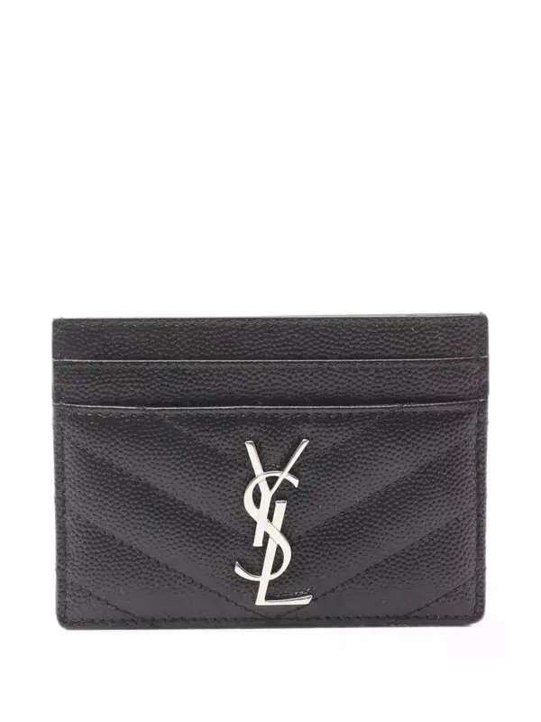 Saint Laurent 2020s Monogram Card Case - Black