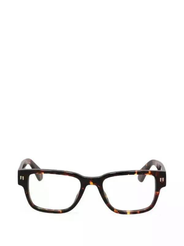 Off-White Tortoiseshell-effect Square-frame Glasses