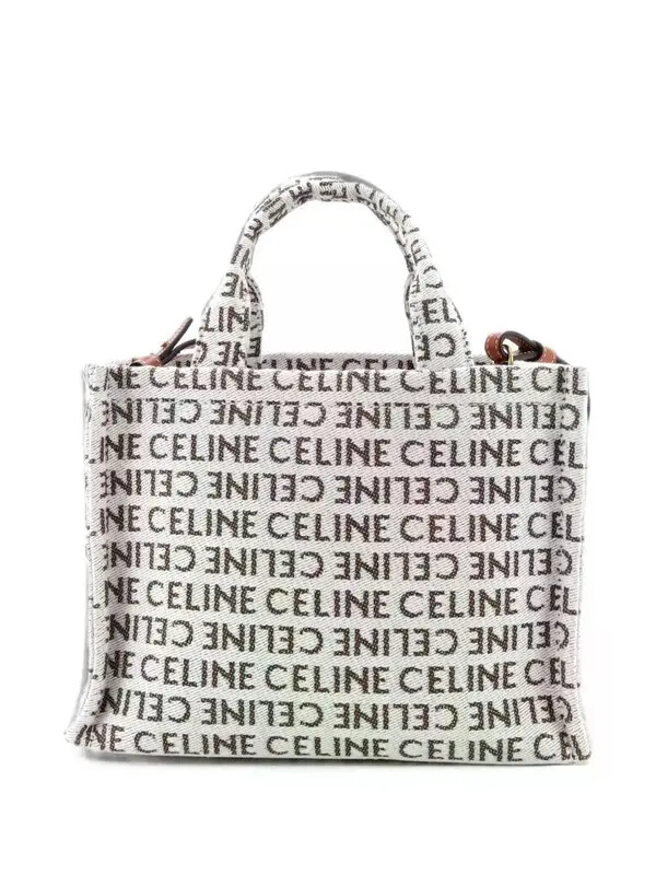 Celine Cabas Thais Printed Canvas Small Tote Bag