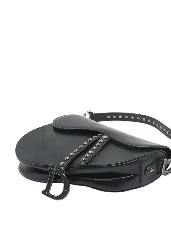 Dior 2000-2026 Leather Rubber Studs Saddle Bag Satchel