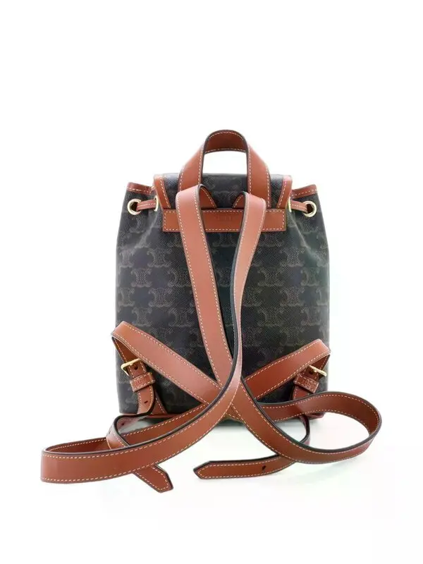 Celine Folco Triomphe Coated Canvas Mini Backpack - Brown