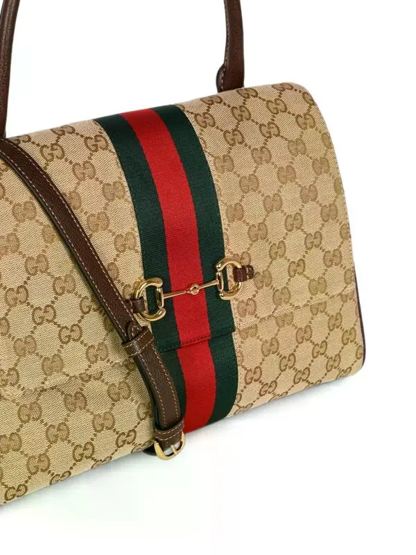 Gucci Medium Paparazzo Top Handle Bag With Web Detailing