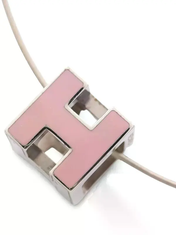 Hermès 2010s Cage D'h Ash H-cube Necklace