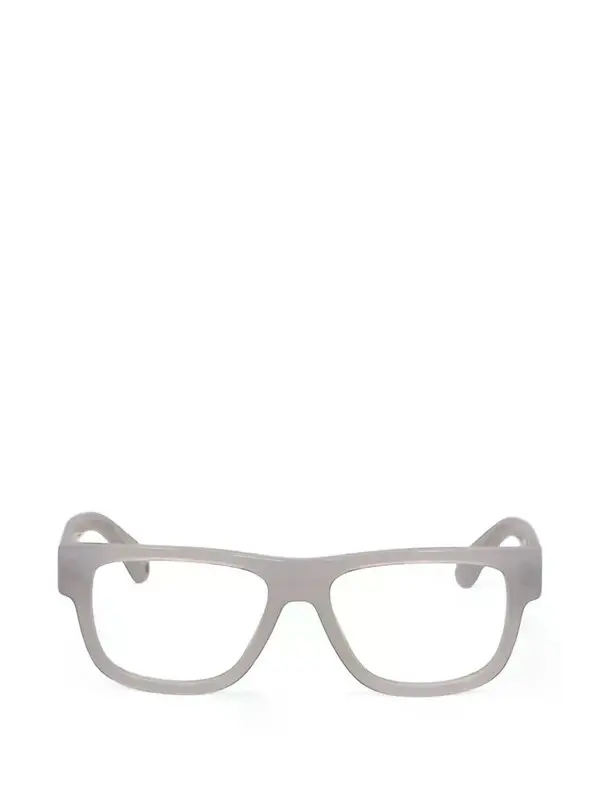 Off-White Polished-finish Rectangle-frame Glasses