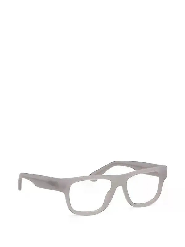 Off-White Polished-finish Rectangle-frame Glasses