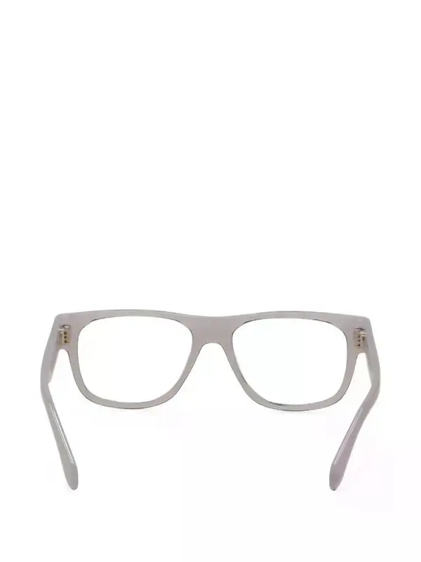 Off-White Polished-finish Rectangle-frame Glasses
