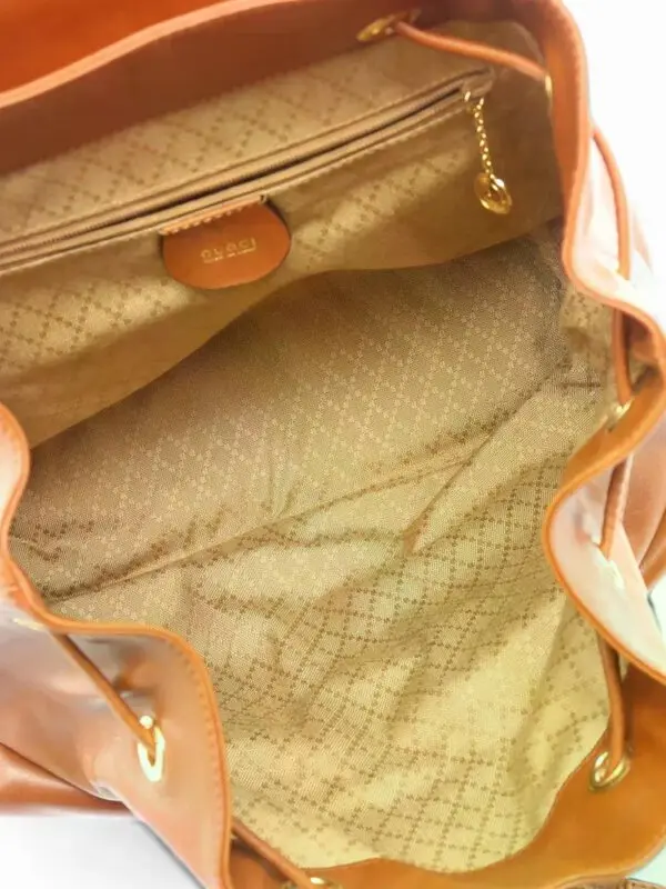 Gucci Bamboo Handle Leather Backpack