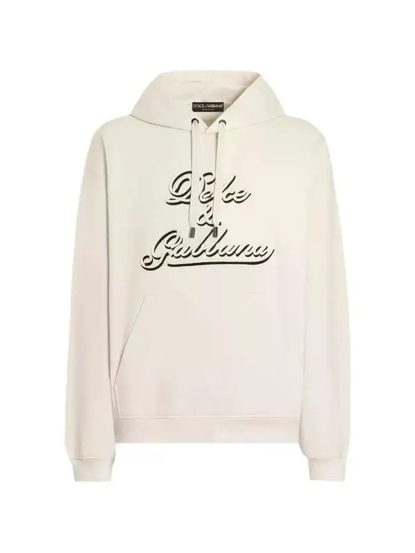 Dolce & Gabbana Jersey Hoodie With Embroidery