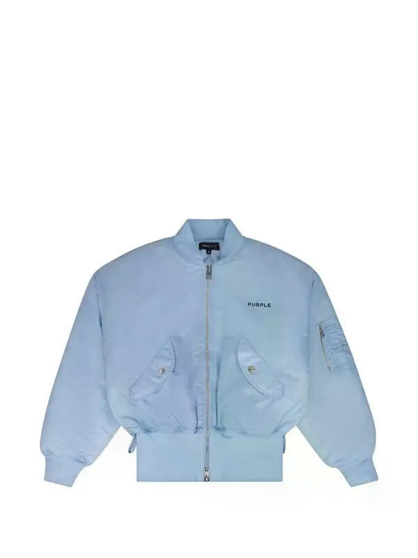 PURPLE BRAND Wordmark Bomber Jacket