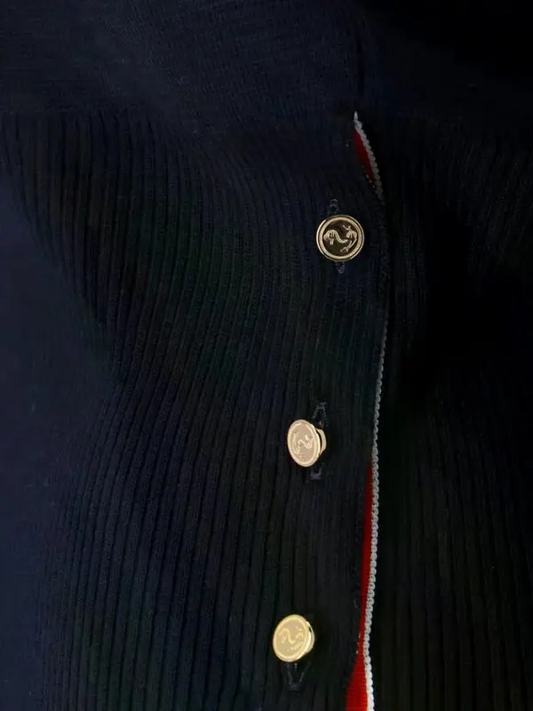 Thom Browne 4-bar Stripe V-neck Cardigan