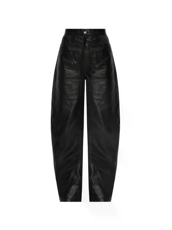 ROTATE BY BIRGER CHRISTENSEN Leather Cargo Pants - Black