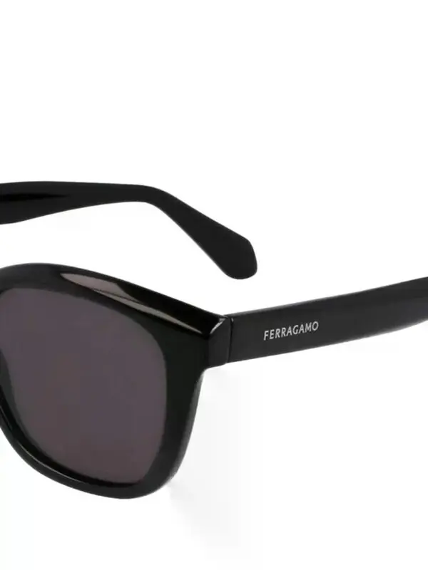 FERRAGAMO Geometric Frame Sunglasses - Black